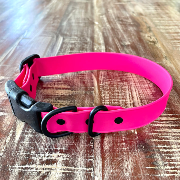 Whooza Goodog - Adjustable Waterproof Collar - NEON PINK – The Public Pet